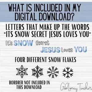 It's Snow Secret Jesus Loves You - Christian Bulletin Board Set ...