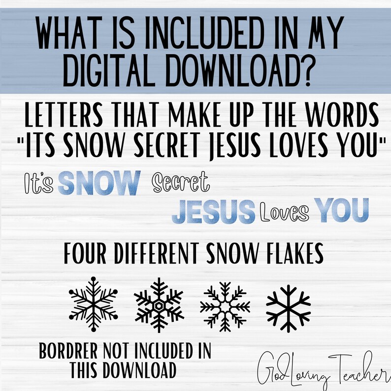 It's Snow Secret Jesus Loves You - Christian Bulletin Board Set ...