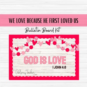 God is Love 1 John 4:8 - Christian Bulletin Board Set - Christian ...