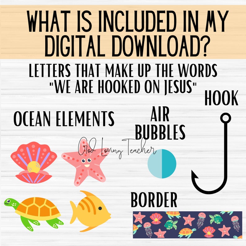 We Are Hooked on Jesus - Christian Bulletin Board Set - Christian ...