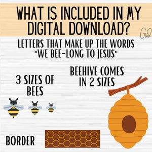 NEW - We BEE- Long to Jesus - Christian Bulletin Board Set - Christian ...