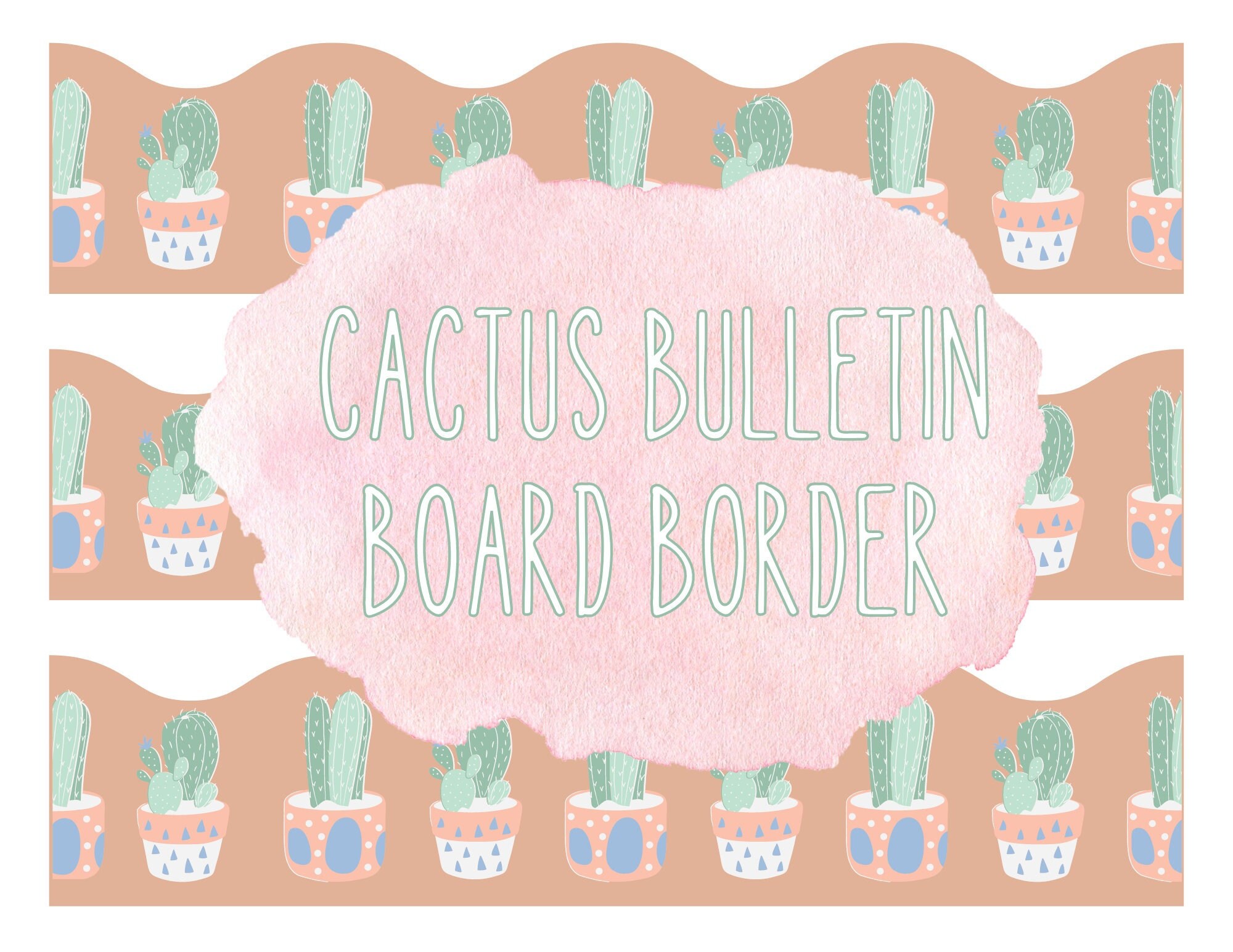 Cactus Bulletin Board Border Christian Bulletin Board Set Classroom ...