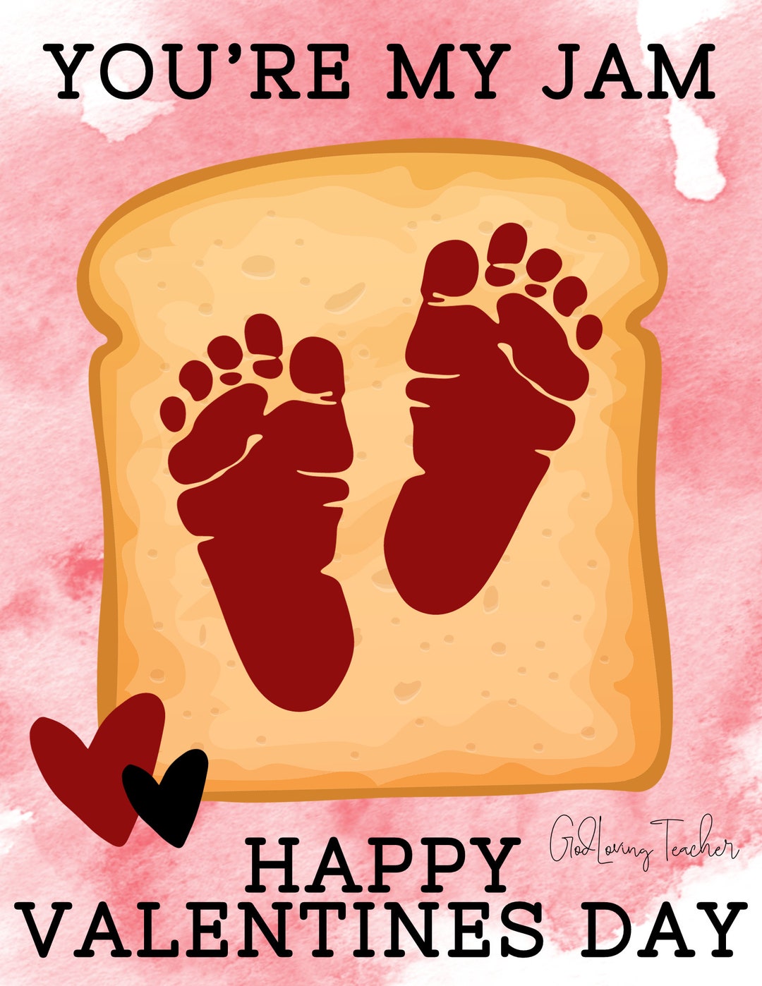 You're My Jam - Happy Valentine's Day - Footprint Handprint DIY Craft ...