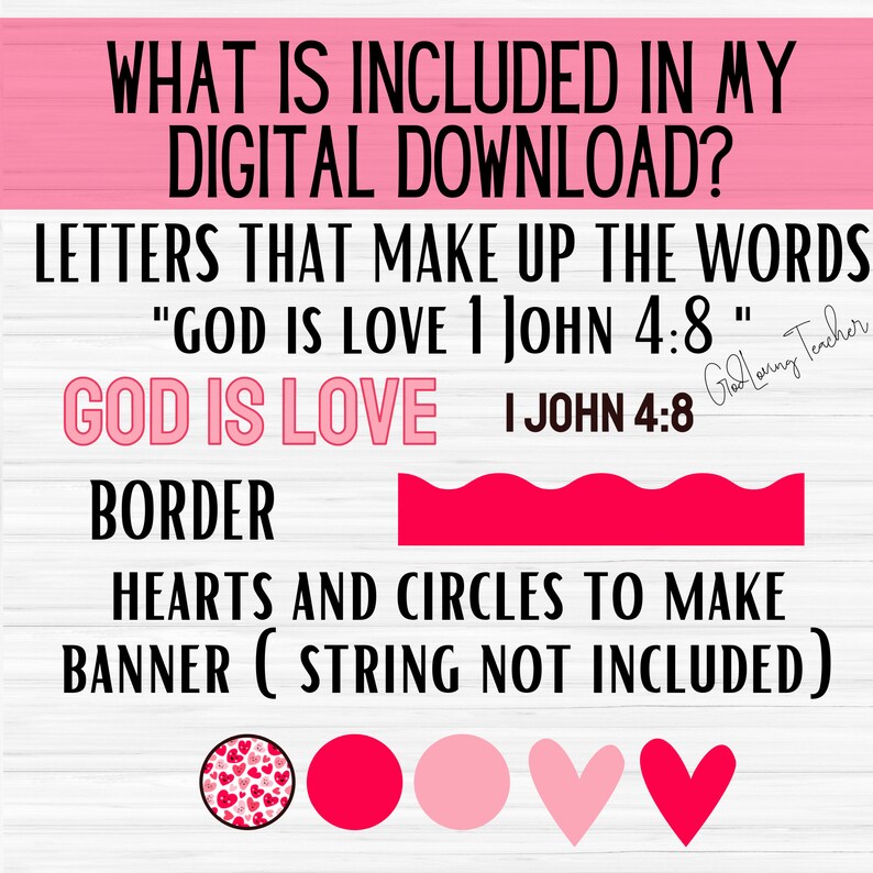 God is Love 1 John 4:8 Christian Bulletin Board Set - Etsy