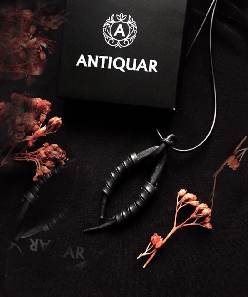 Iron Jewelry, Iron Pendant, Forged Pendant, Iron Necklace ...