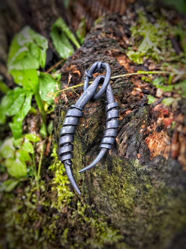 Iron Jewelry, Iron Pendant, Forged Pendant, Iron Necklace ...