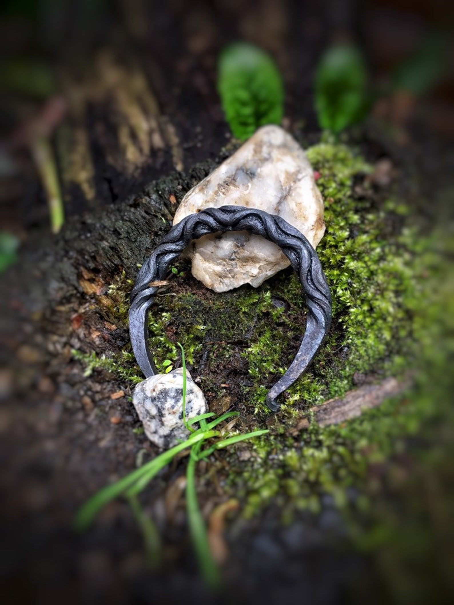 Iron bracelet 11th anniversary gift forged bracelet 6th | Etsy