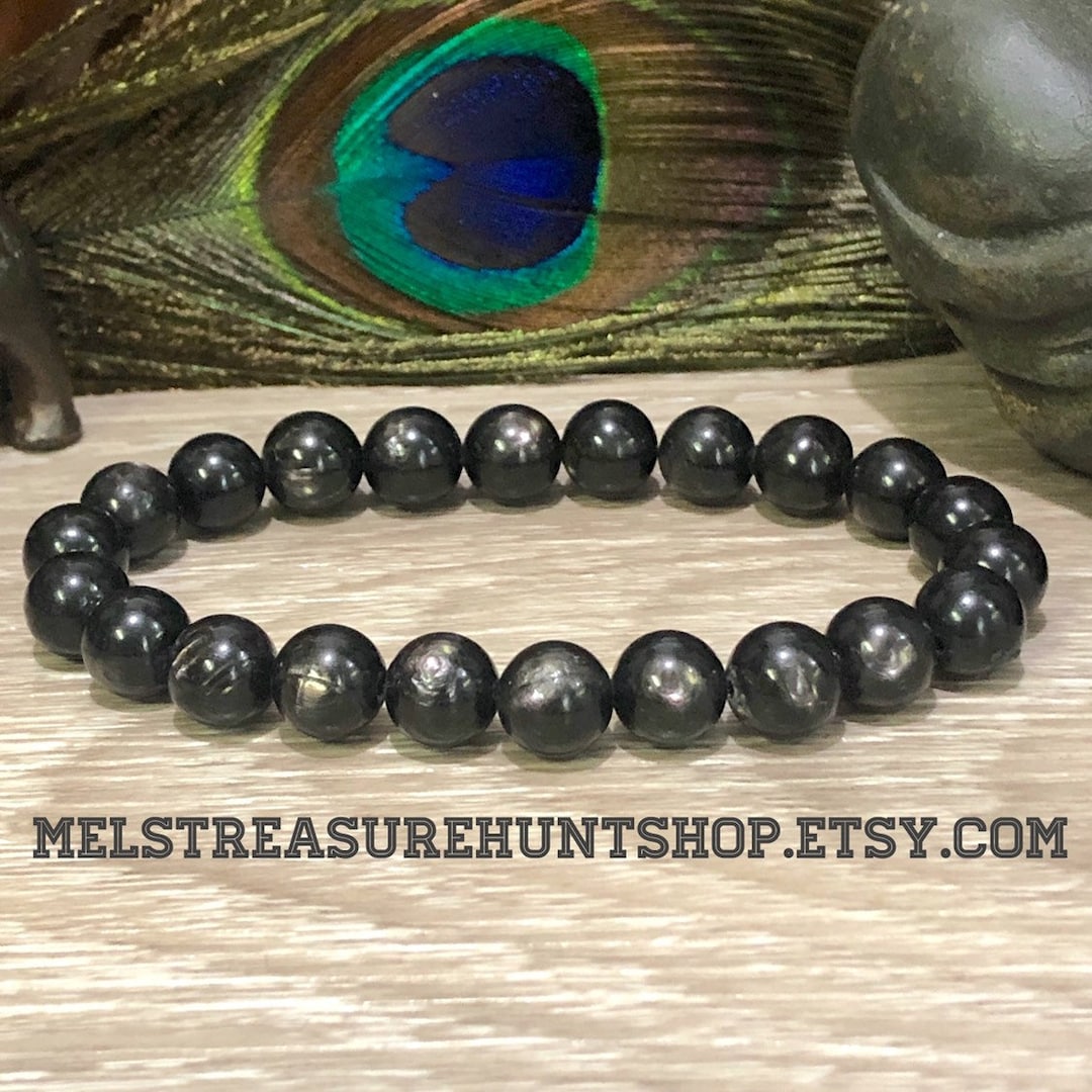Flashy Hypersthene Bead Bracelet, Hypersthene, Hypersthene Beads ...