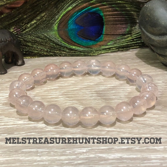 RARE Star Rose Quartz Star Rose Quartz Bracelet Rose Quartz | Etsy