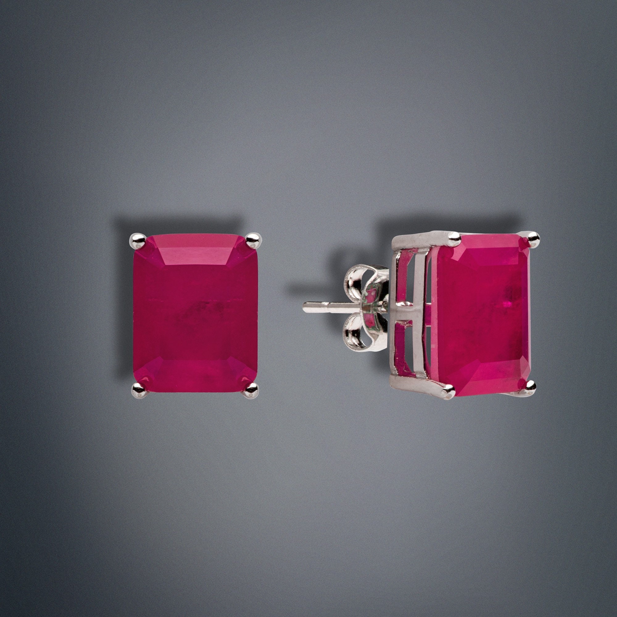 Minimalist Dainty Natural Pink Ruby Earrings Ruby Stud - Etsy