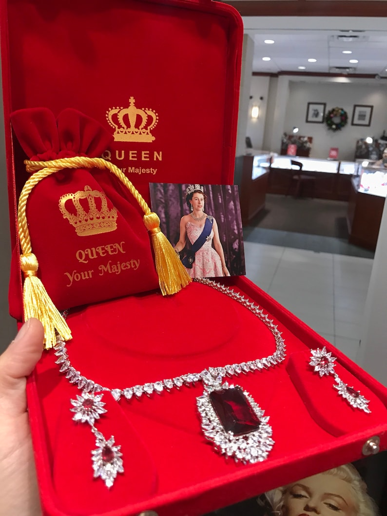 Luxury Ruby and Diamond Jewelry Set Inspired by Queen Ruby - Etsy