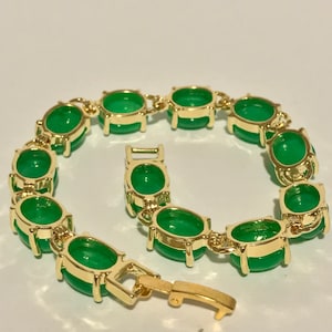 Imperial Jade Bracelet, Stunning Royale Jadeite Emerald Bracelet, Rare ...