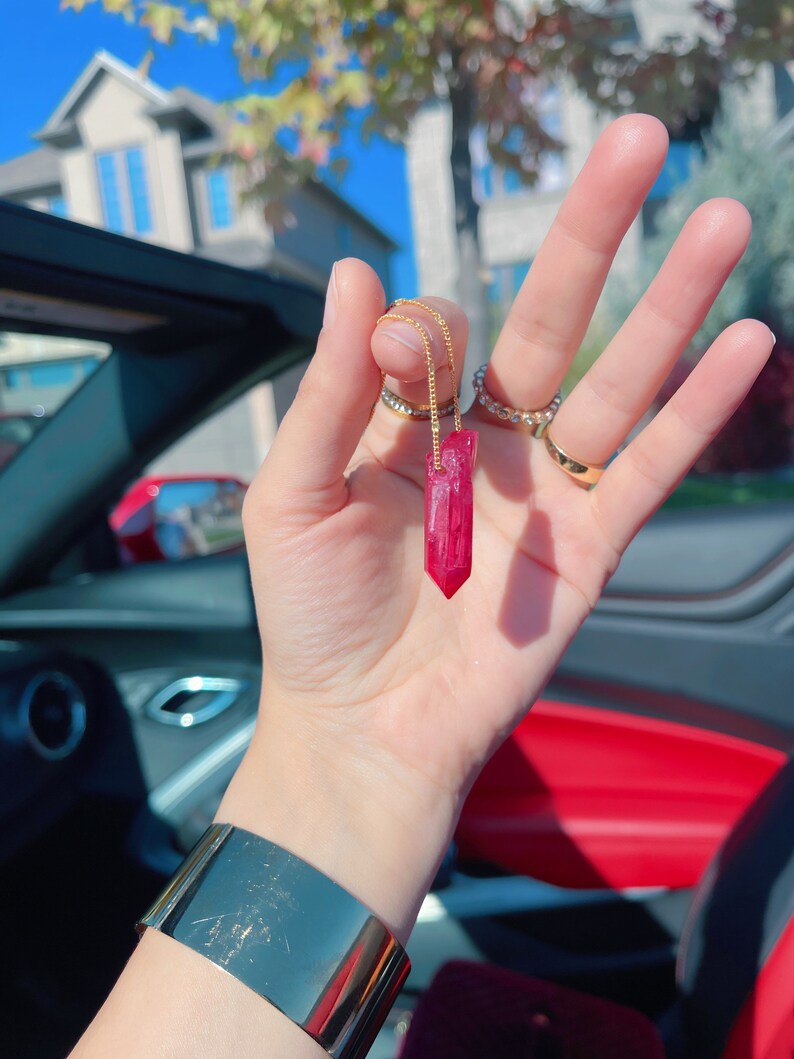 Handmade 100% Genuine Rough Pink Ruby Necklace With Amazing Pink Color ...