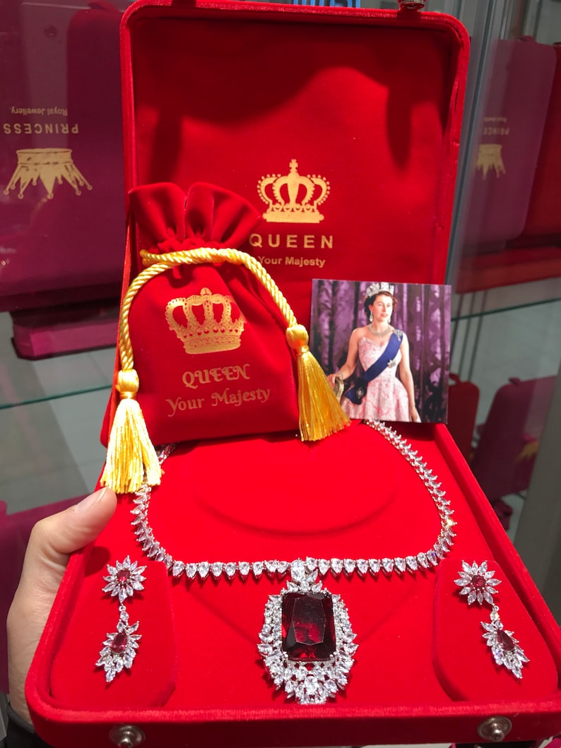 Luxury Ruby and Diamond Jewelry Set Inspired by Queen Ruby - Etsy