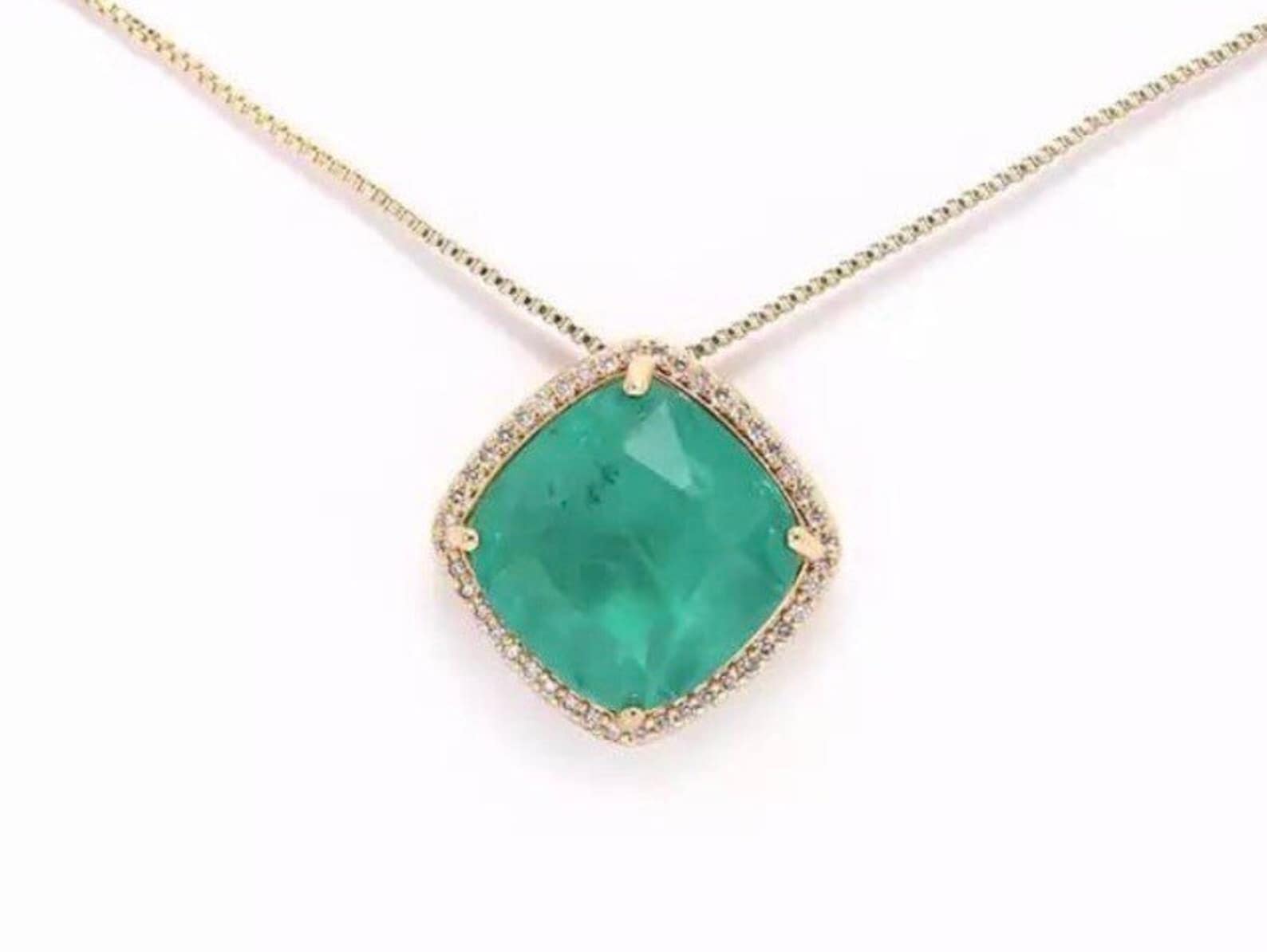 Natural Emerald Necklace, Genuine Emerald, Top Quality, Emerald and ...