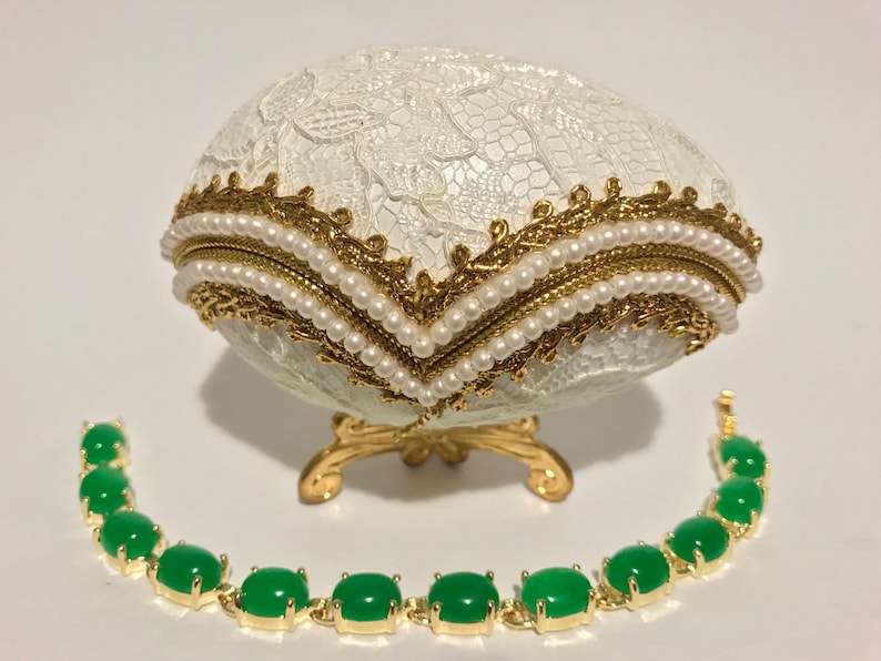 Imperial Jade Bracelet, Stunning Royale Jadeite Emerald Bracelet, Rare ...