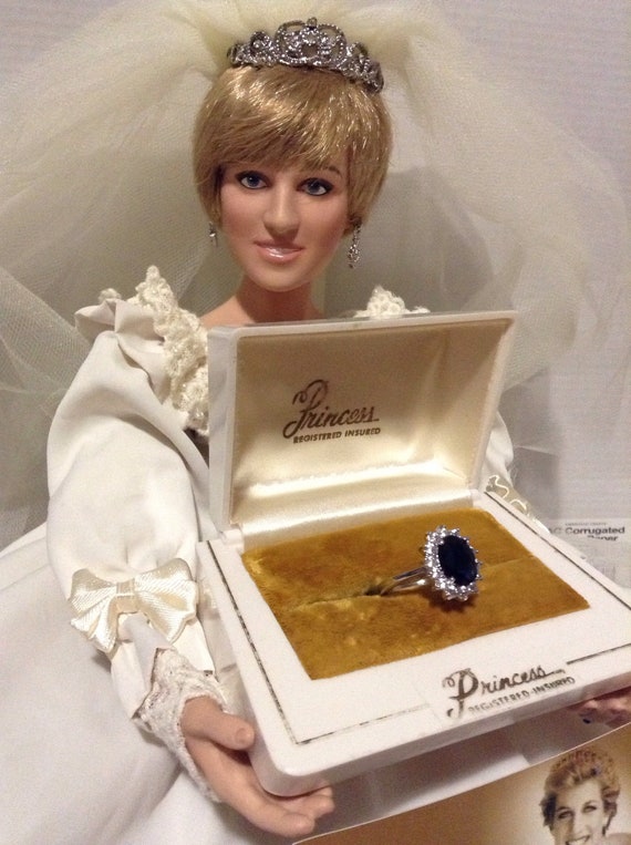 Princess Diana Style Inspired Sapphire and Diamond Ri… - Gem