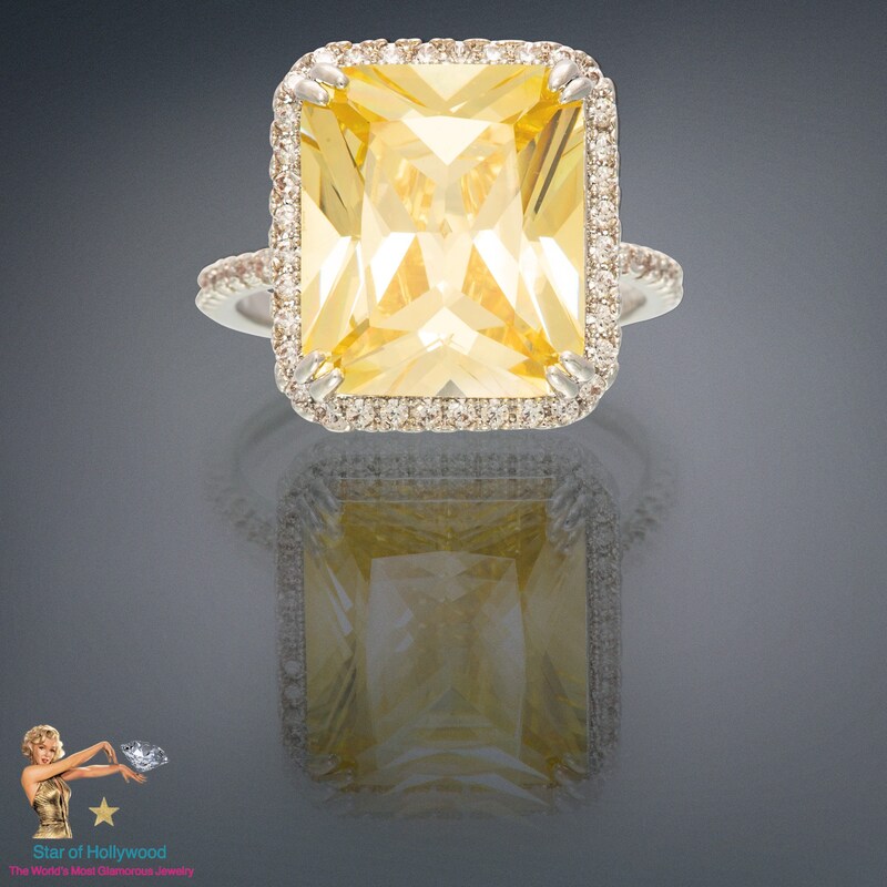 Canary Diamond Ring - Etsy