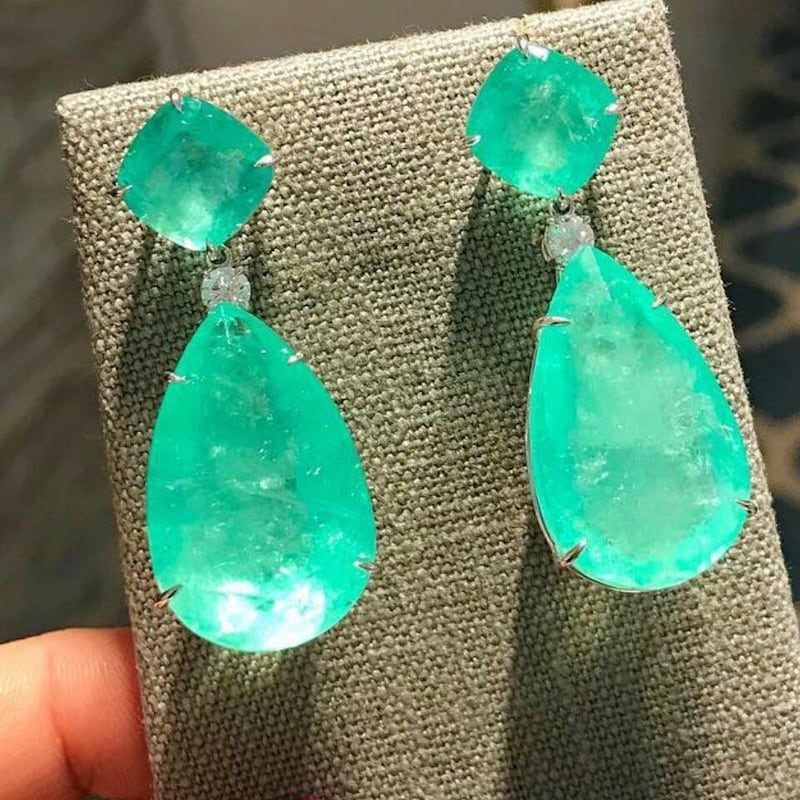 Emerald Drop Earring - Etsy