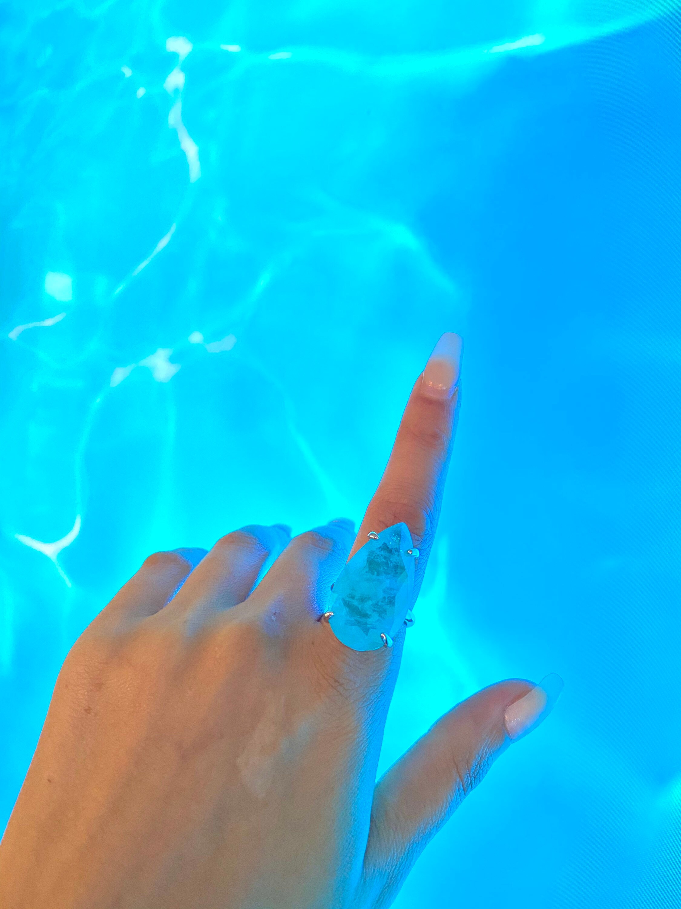 Anillo eléctrico de neón azul natural paraiba Tourmaline gran | Etsy