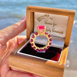 100% Columbia Ring, Ruby Gems for Lady America, Limited Edition, Multi ...
