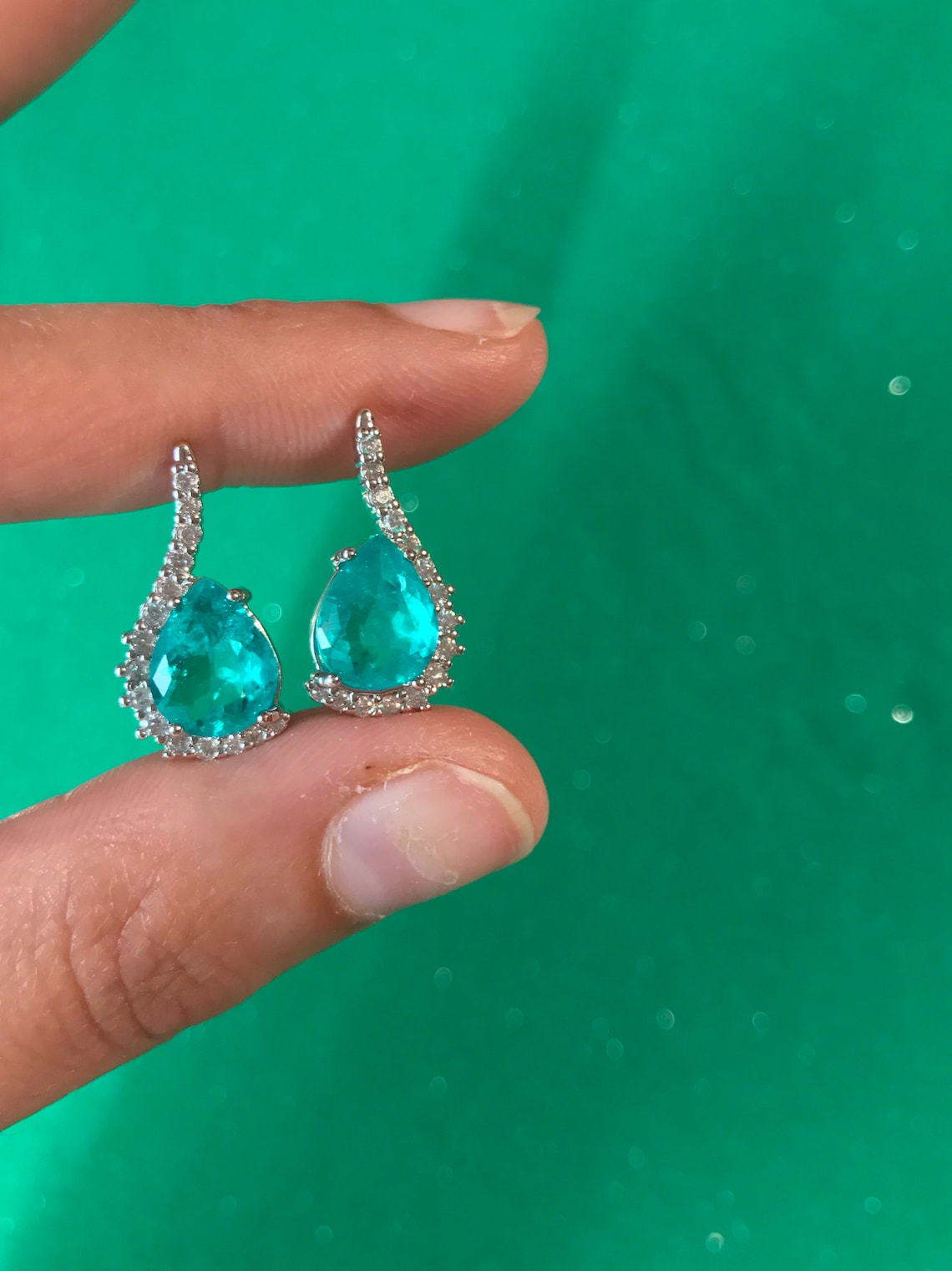 Top Quality Ocean Blue Natural Paraiba Tourmaline Stud - Etsy