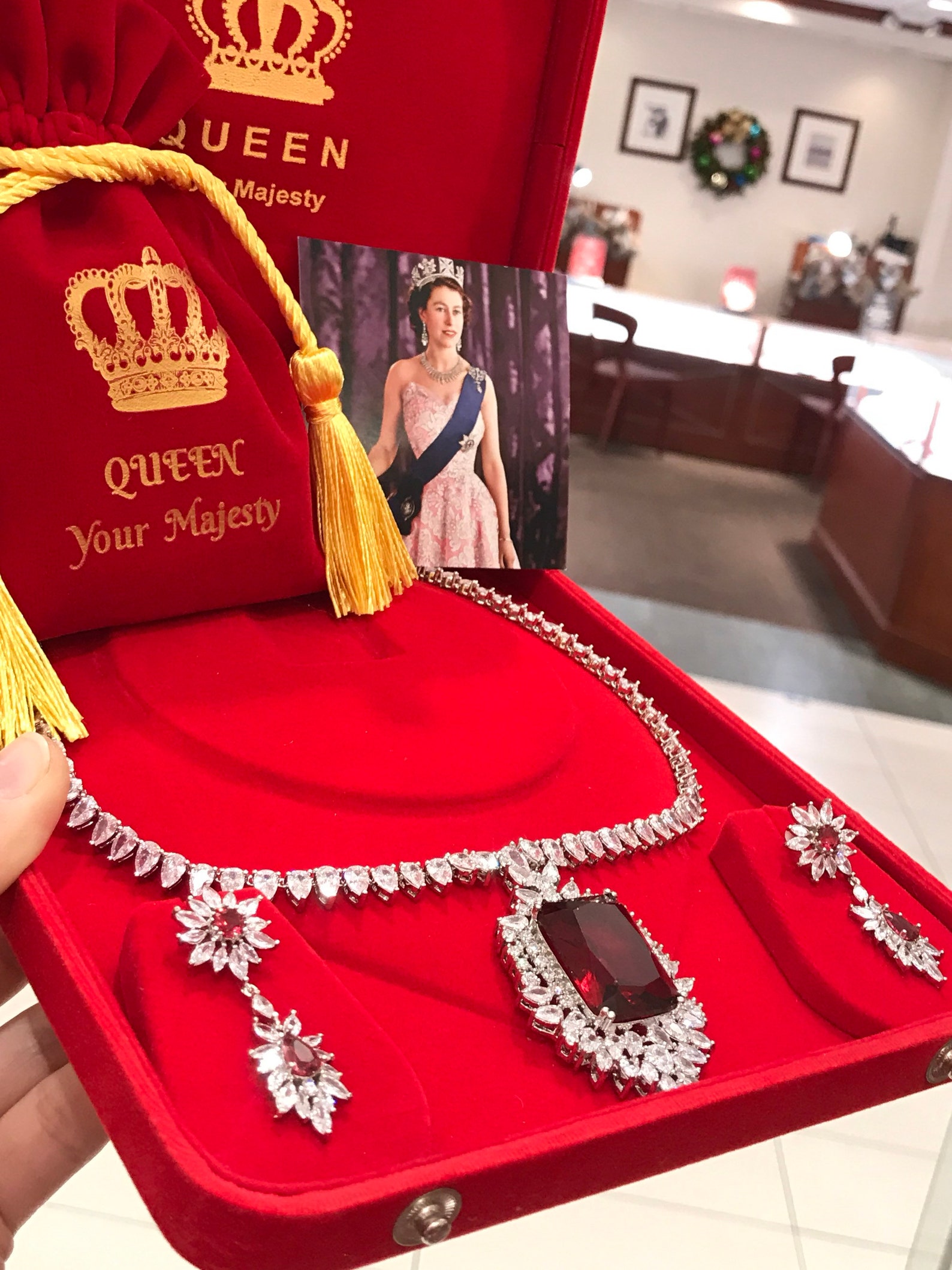 Luxury Ruby and Diamond Jewelry Set Inspired by Queen Ruby - Etsy