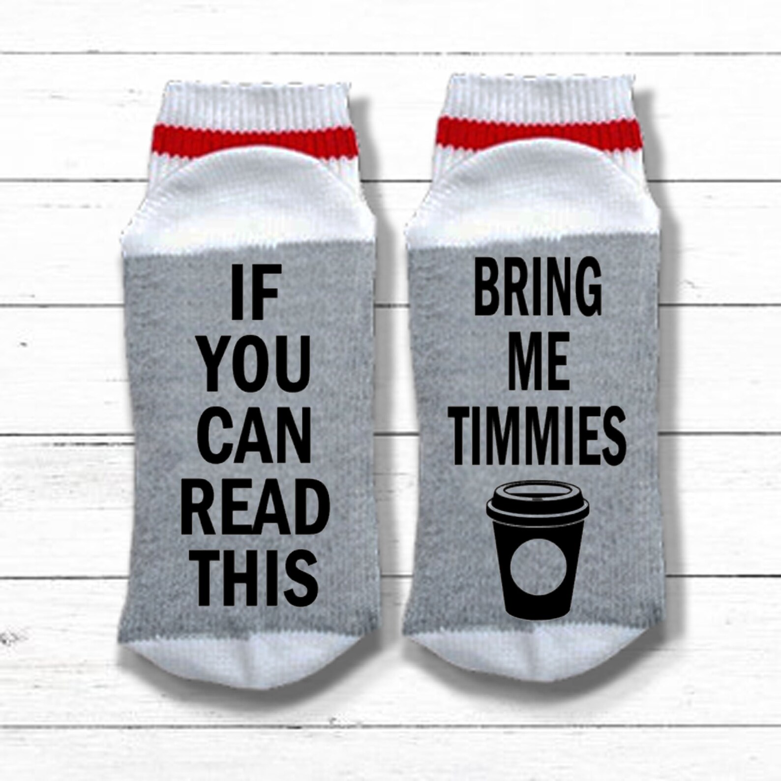 Tim Hortons Gift - If You Can Read This Bring Me Timmies Socks - Coffee ...