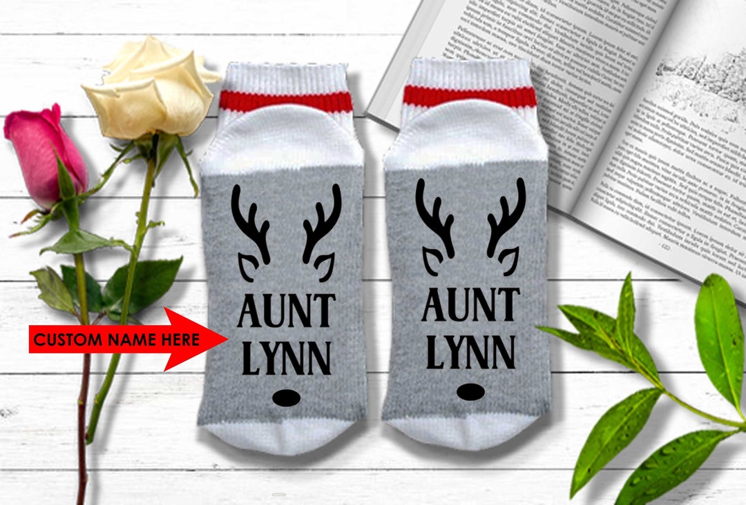 Custom Christmas Socks | Personalized Christmas Socks With Reindeer ...