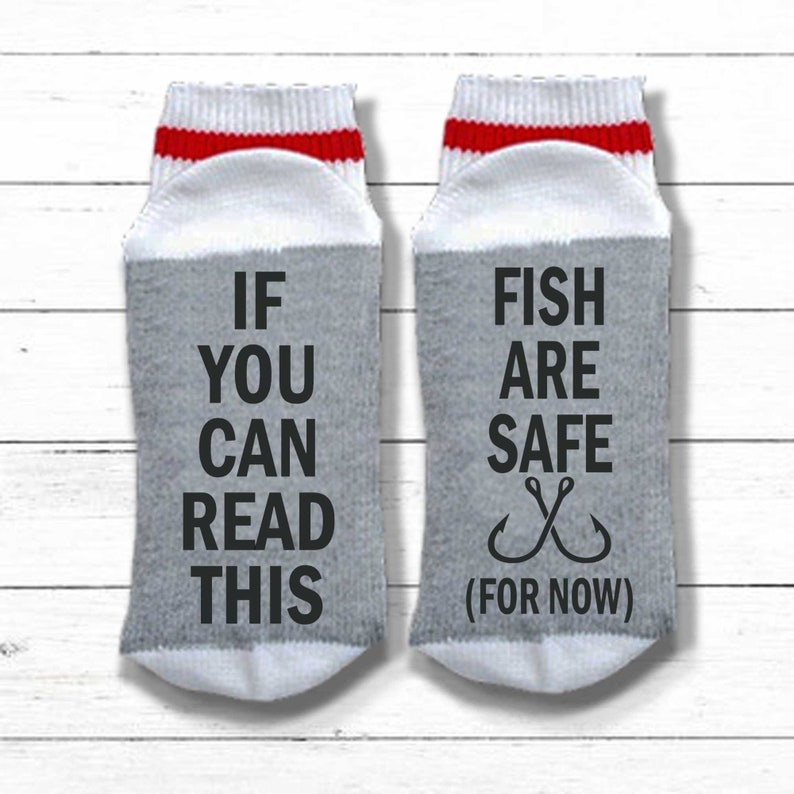 Funny Fishing Socks - Lucky Fishing Socks - Father's Day Gift for ...