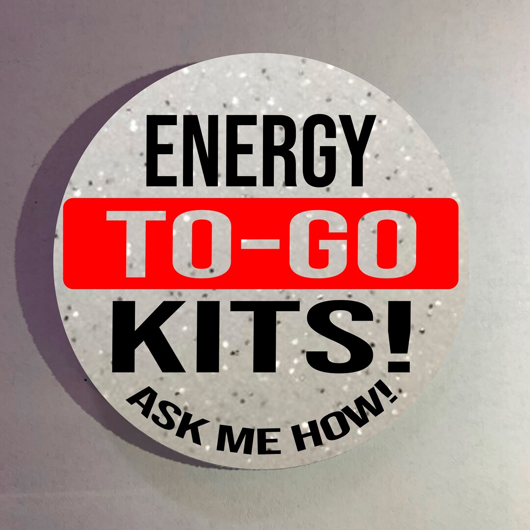 New ENERGY To-go KITS! - Textured Glitter Button - Etsy