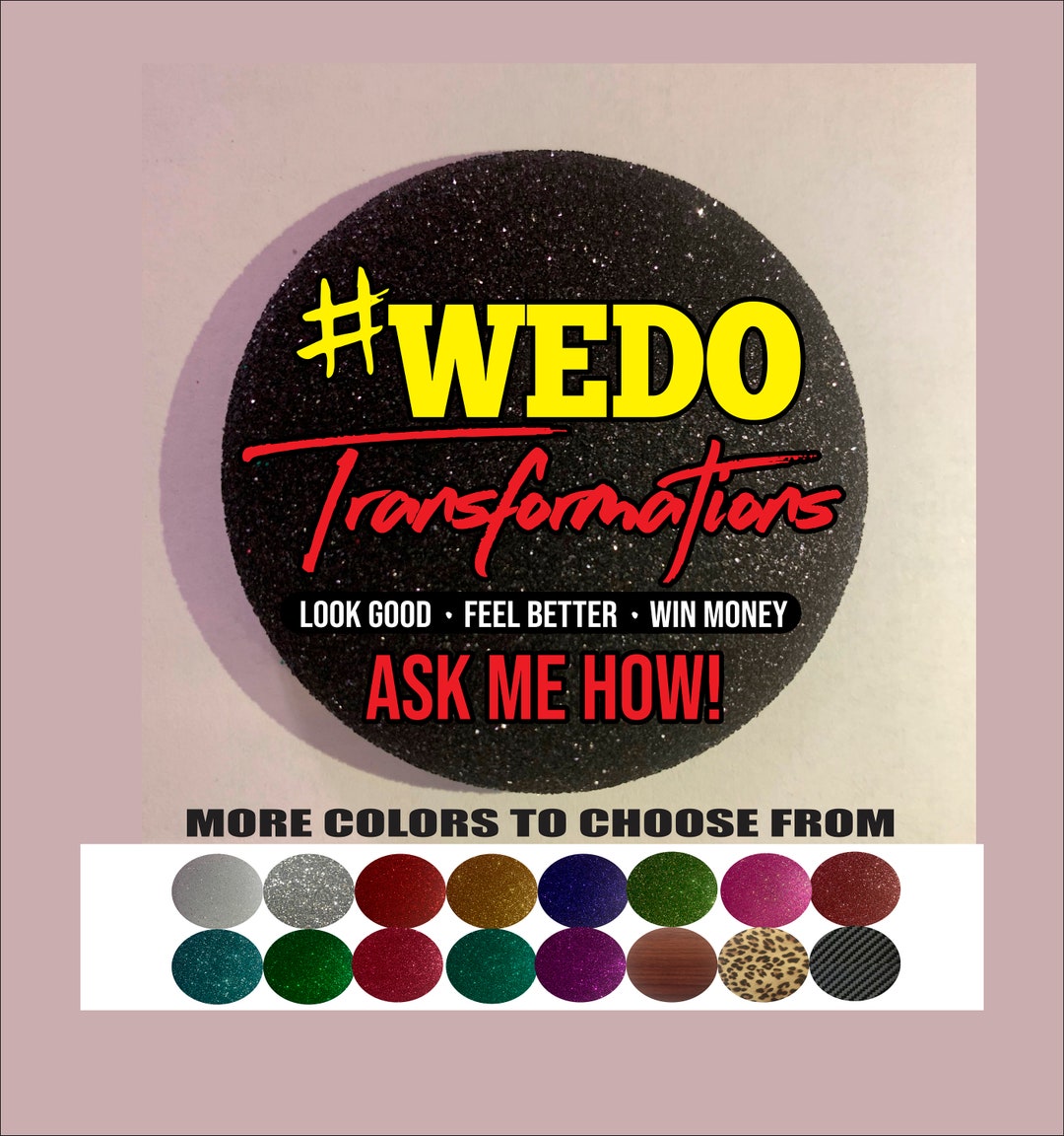 WEDO Transformations - Textured Glitter Button - Etsy