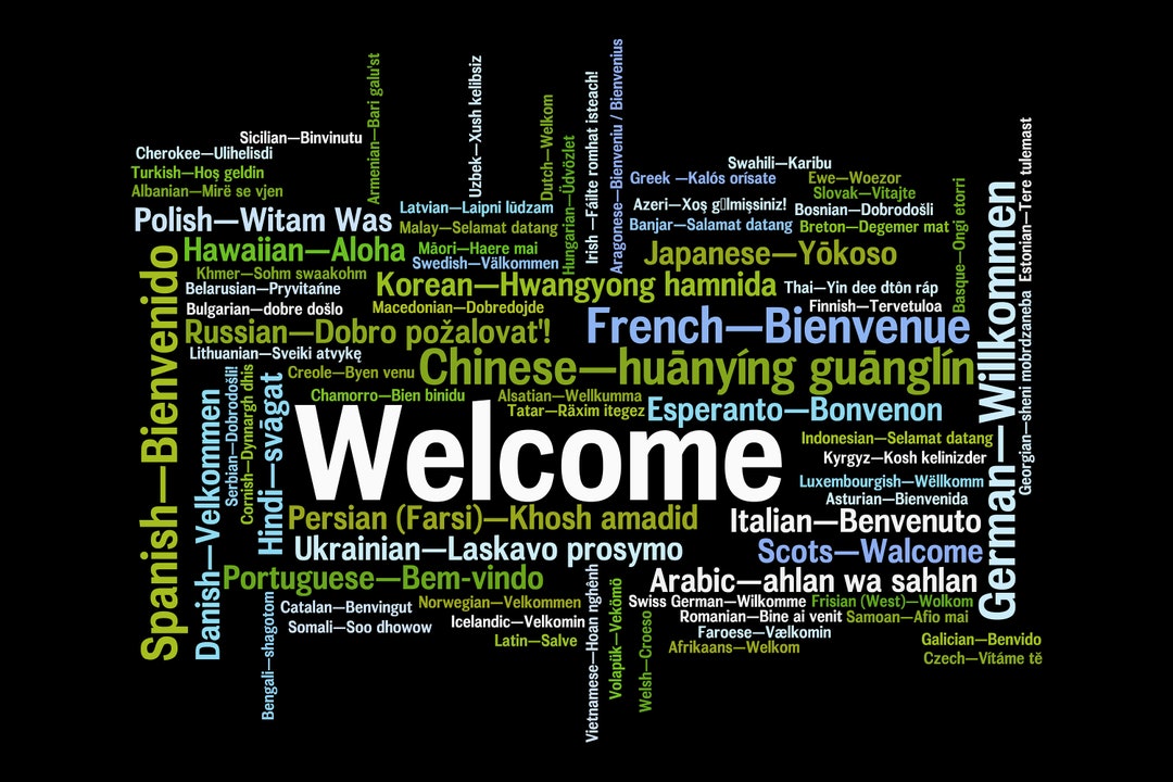 Doormat welcome, Welcome.. Non-slip in All Languages Washable High ...