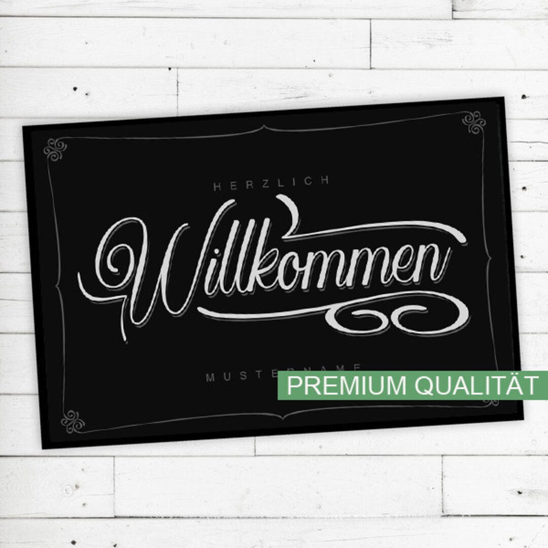 Floor Mat edel Personalized With Name or Text Non-slip Washable High ...