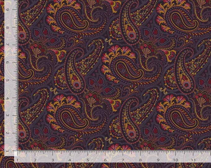 Brown Paisley Fabric by the Yard | Timeless Treasures | 100% Cotton - Etsy