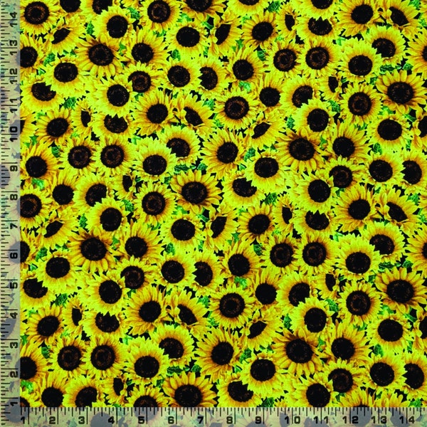 Sunflower Fabric - Etsy
