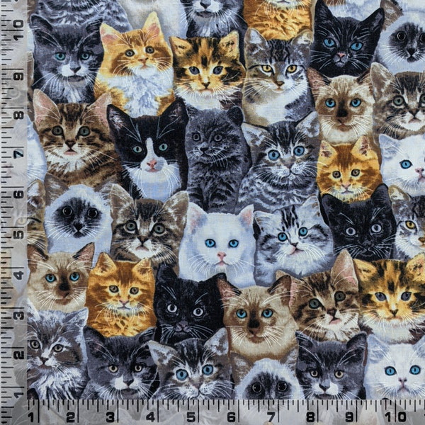 Cat Print Fabric - Etsy