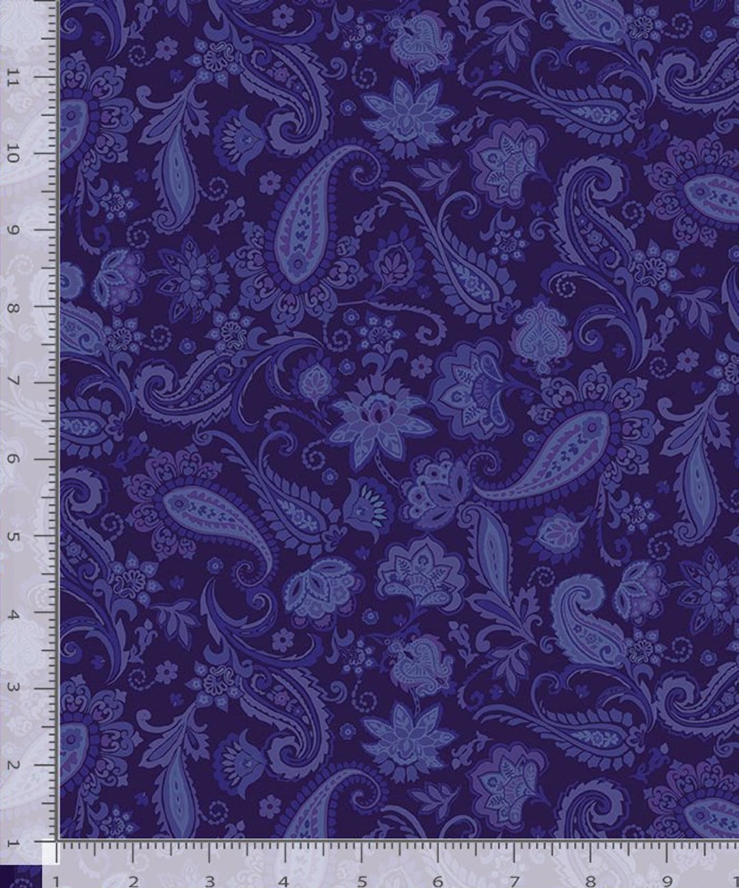 Blue Paisley Fabric – Paisley Fabric by the Yard - Etsy