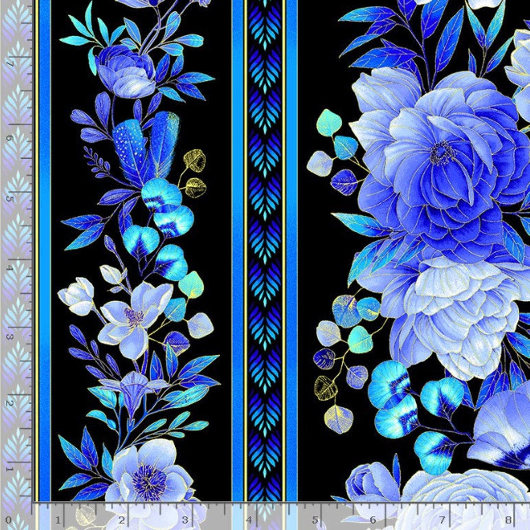 Floral Fabric Timeless Treasures Royal Plum Royal Fabric - Etsy