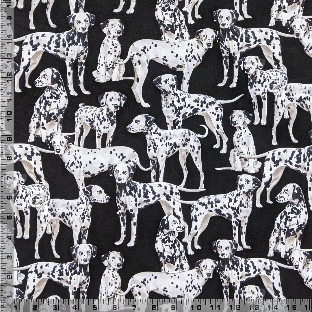 Dalmation Fabric 12 X 43 Timeless Treasures Dalmatians Black - Etsy