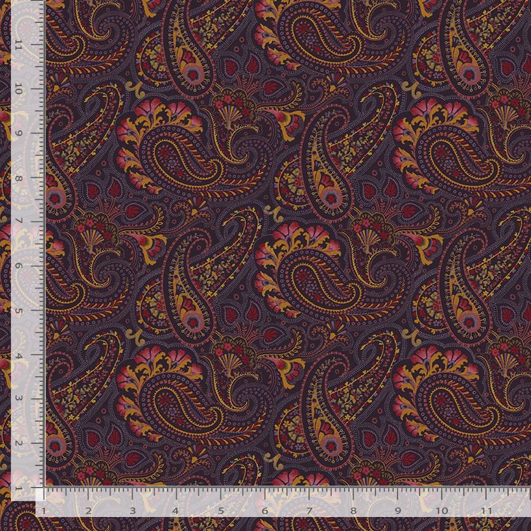 Brown Paisley Fabric by the Yard | Timeless Treasures | 100% Cotton - Etsy