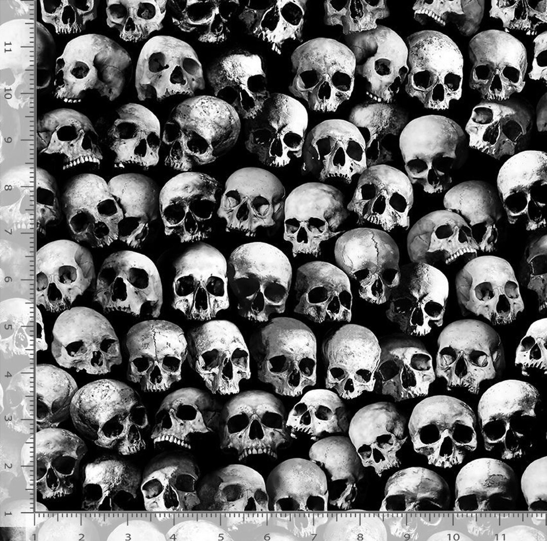 Packed Skulls Fabric – Dare to Stand Out With the Striking Packed ...
