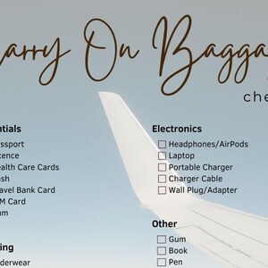 Ultimate Travel Packing Checklist Carry on & Checked Baggage Lists ...