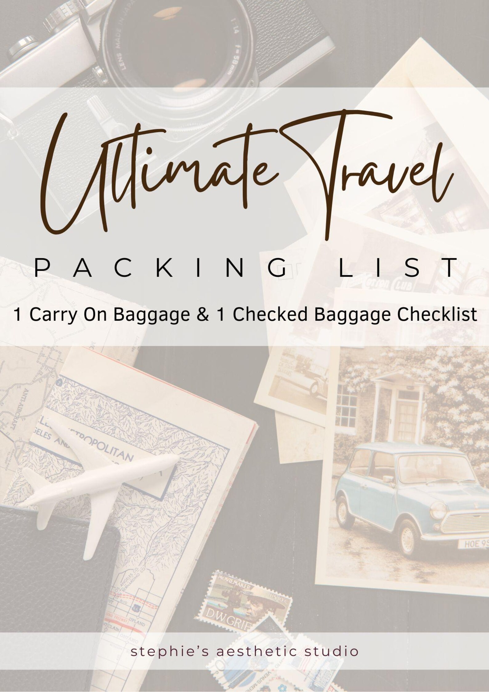 Ultimate Travel Packing Checklist Carry on & Checked Baggage Lists ...