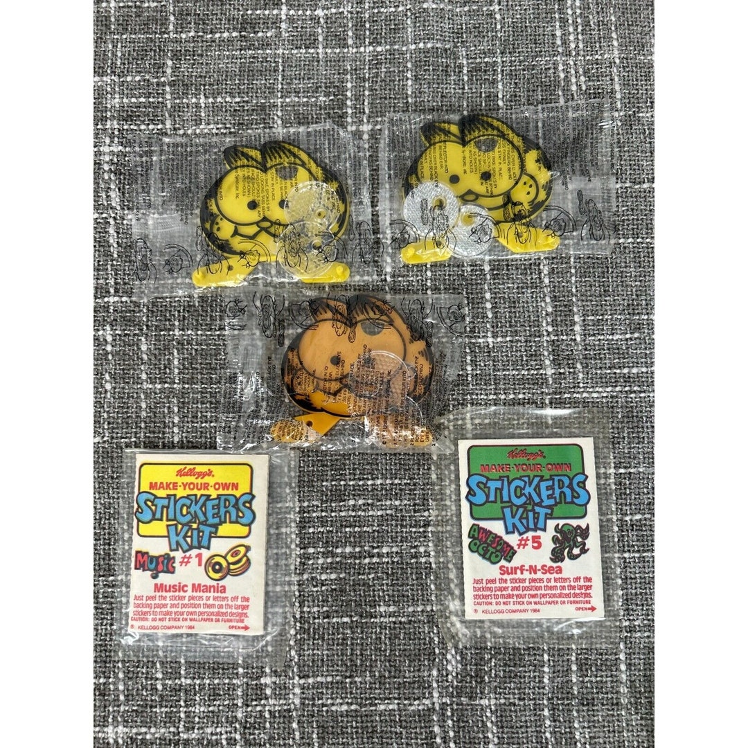 Lot of 5 Garfield Themed Items Bike Reflectors & Stickers Kit - Etsy