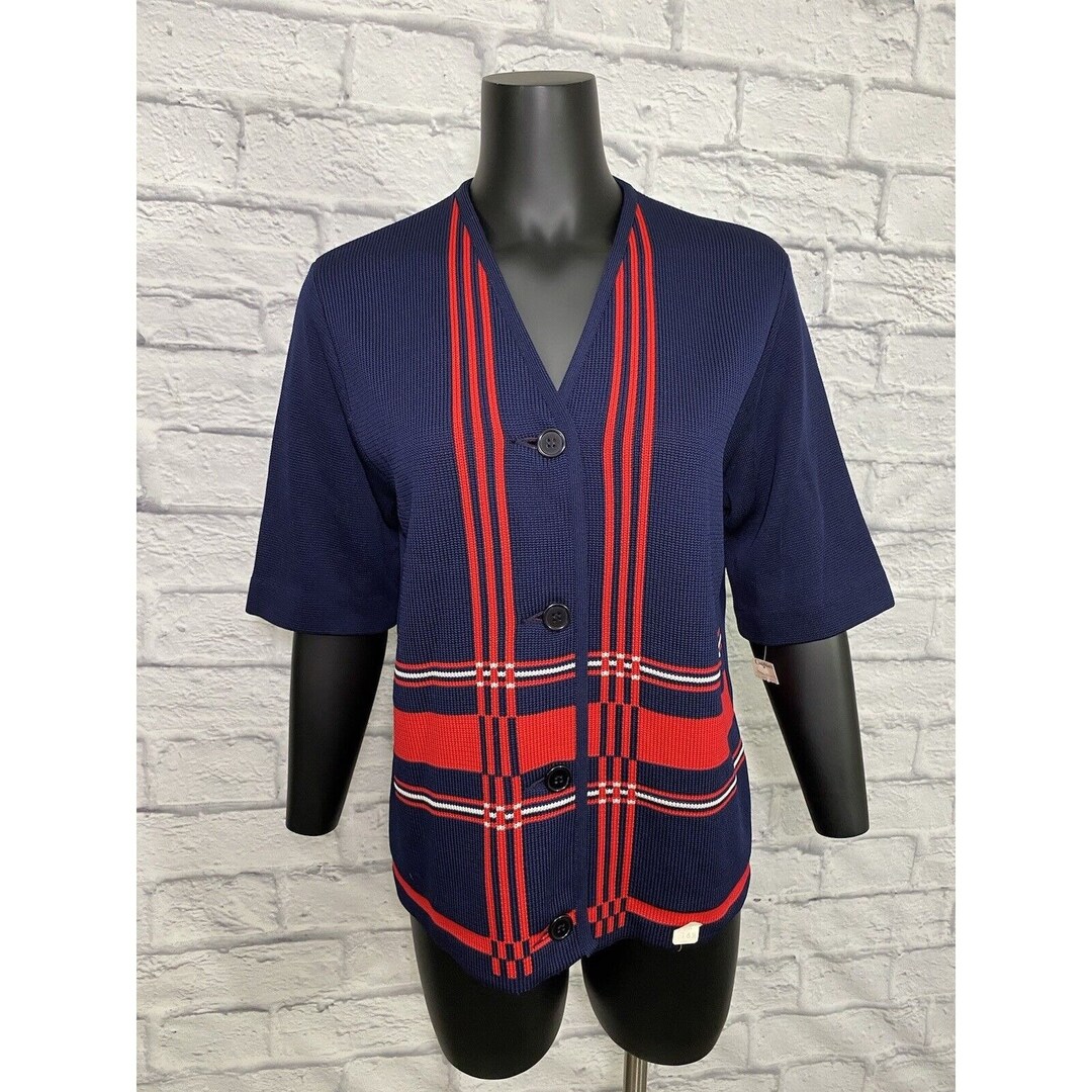 Vintage Mod 60s Cardigan Sweater Deadstock NWT M Alice Kaye Acetate - Etsy