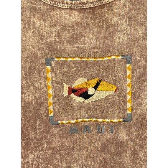 Maui Humuhumunukunukuapuaa Fish Brown Shirt Short Sle… - Gem