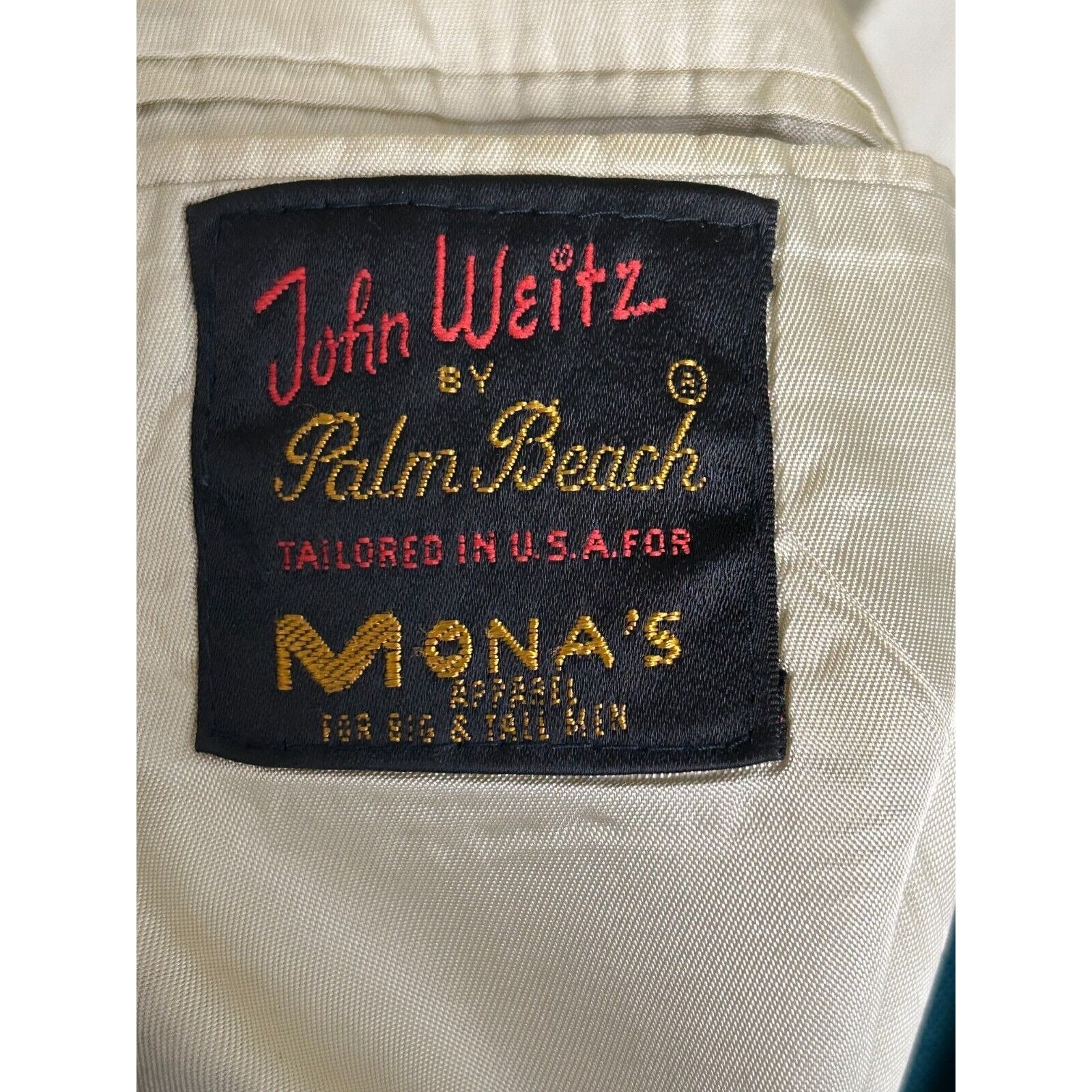 John Weitz Green Gold Buttons Front Mens Sport Coat Jacket Size 54L Vtg ...