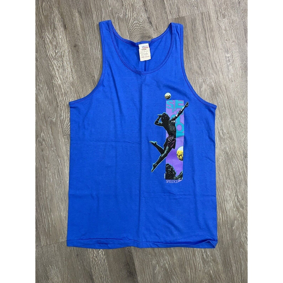 Speedo Tank Top T Shirt Single Stitch 90s Vintage L Deadstock NWT ...