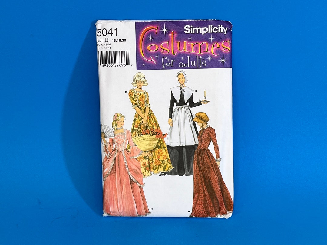 Simplicity Pattern 5041 Halloween Costume Pilgrim Puritan Pioneer or ...